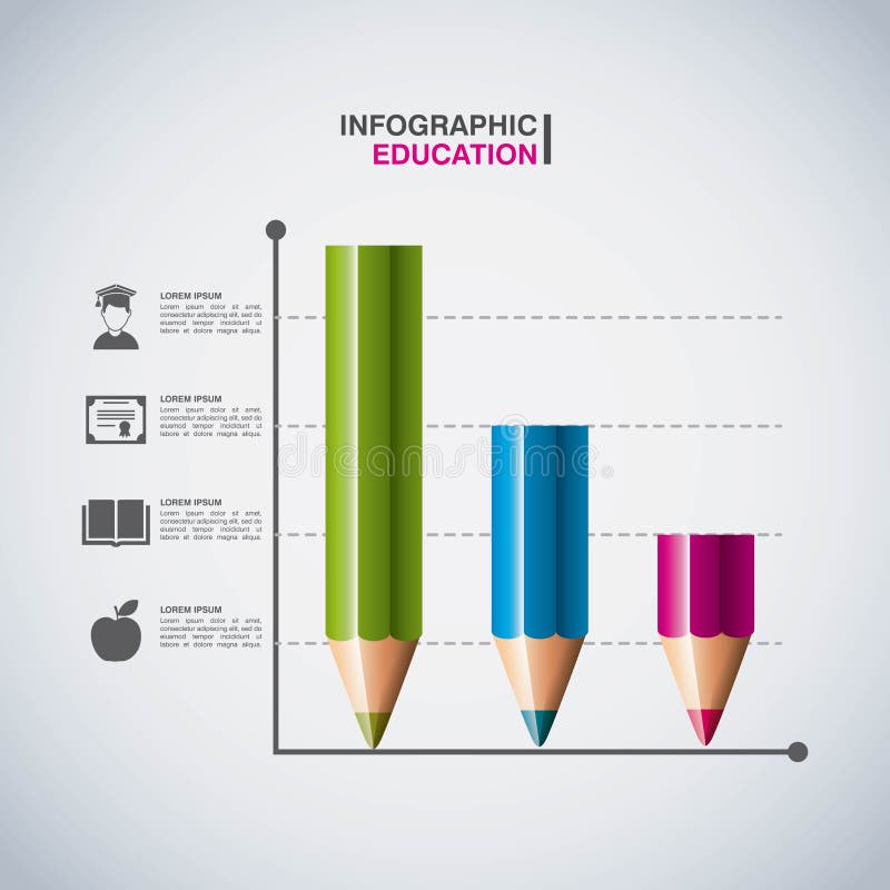 Pencil Icon. Infographic Education Design. Vector Graphic Stock Vector ...