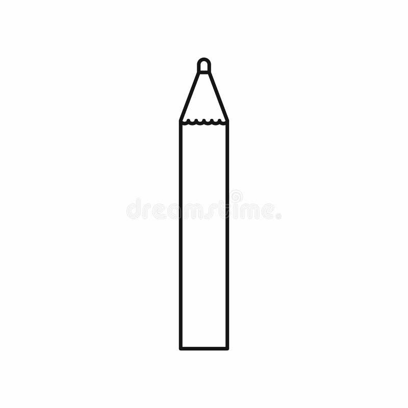 Pencil icon, outline style stock vector. Illustration of artist - 81677696
