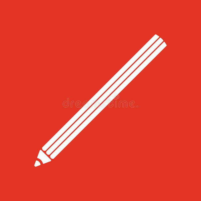 The Pencil Icon. Pencil Symbol. Flat. Stock Vector - Illustration of ...