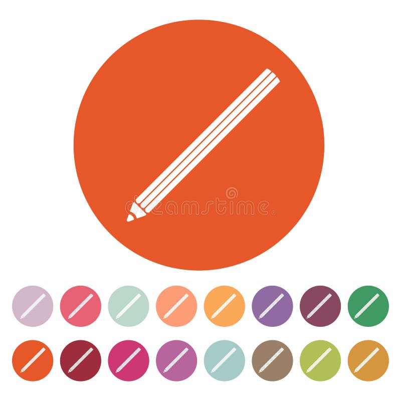 The Pencil Icon. Pencil Symbol. Flat Stock Vector - Illustration of ...