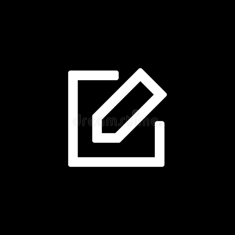 Pencil Icon for Simple Flat Style Ui Design Stock Vector - Illustration ...