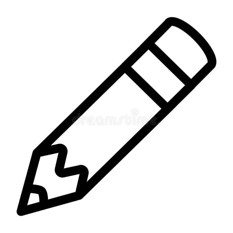 Pencil Icon, Symbol Design Element Stock Vector - Illustration of ...