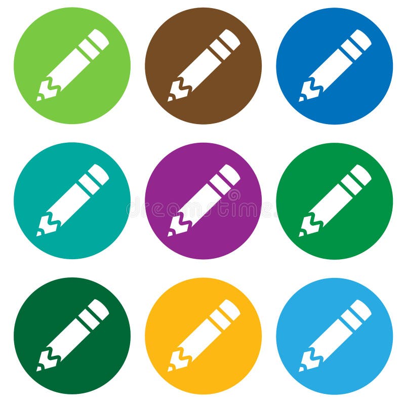 Pencil Icon, Symbol Design Element Stock Vector - Illustration of ...