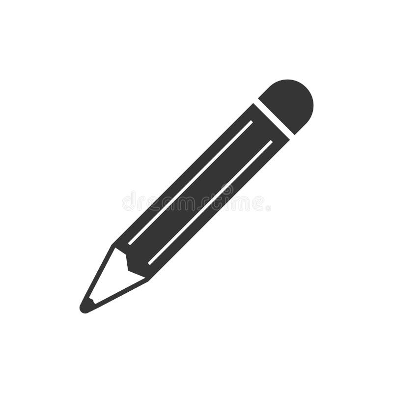 Pencil icon - vector stock illustration. Illustration of instrument ...