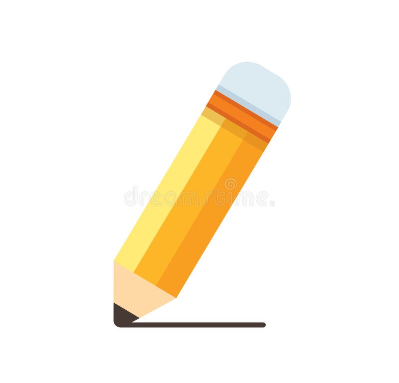 Pencil Icon Vector Illustration Stock Vector - Illustration of creative ...