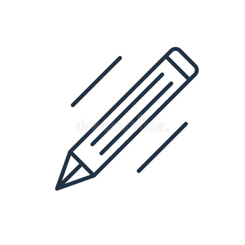 Pencil Icon Vector Isolated on White Background, Pencil Sign Stock ...