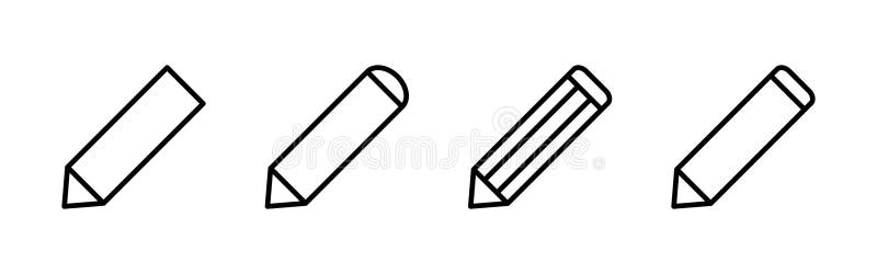 Pencil Icon . Pen Symbol. Edit Icon Vector Stock Vector - Illustration ...