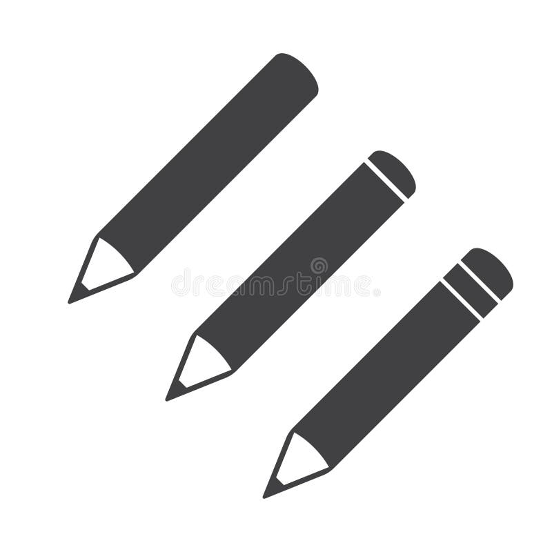 Pencil Icon Vector. stock illustration. Illustration of background ...