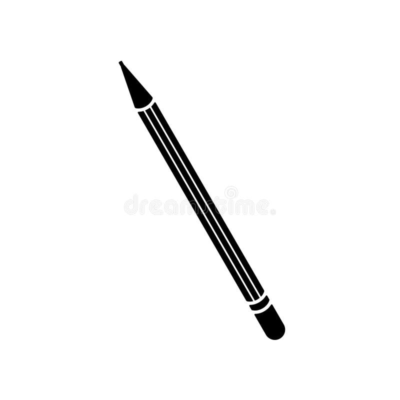 Pencil or Stylus Icon Vector Stock Vector - Illustration of drawing ...