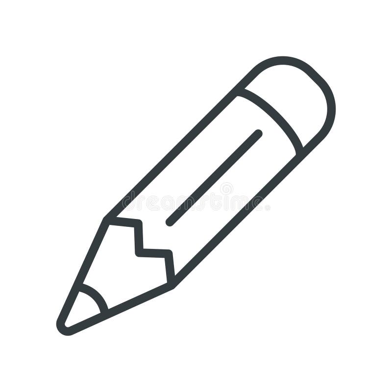 Pencil Icon Vector on Trendy Design Sign and Symbols Stock Illustration ...