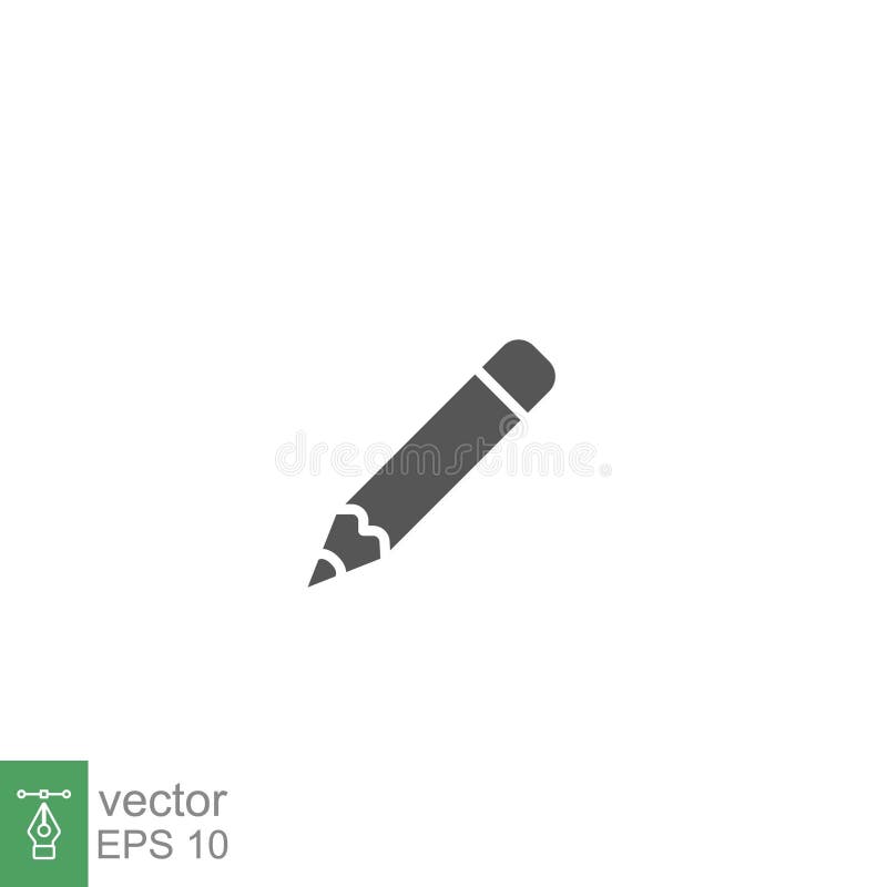 Pencil Icon. Write, Writing Note Symbol for Education, Office, and ...