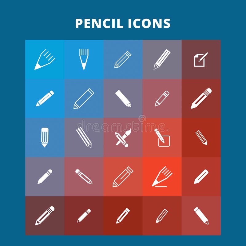 Pencil Icons stock vector. Illustration of interface - 120544288