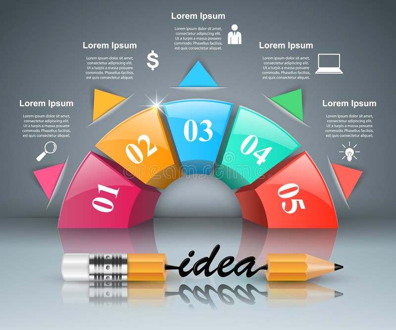 Pencil, Idea, Education Icon. Business Infographic. Stock Vector ...