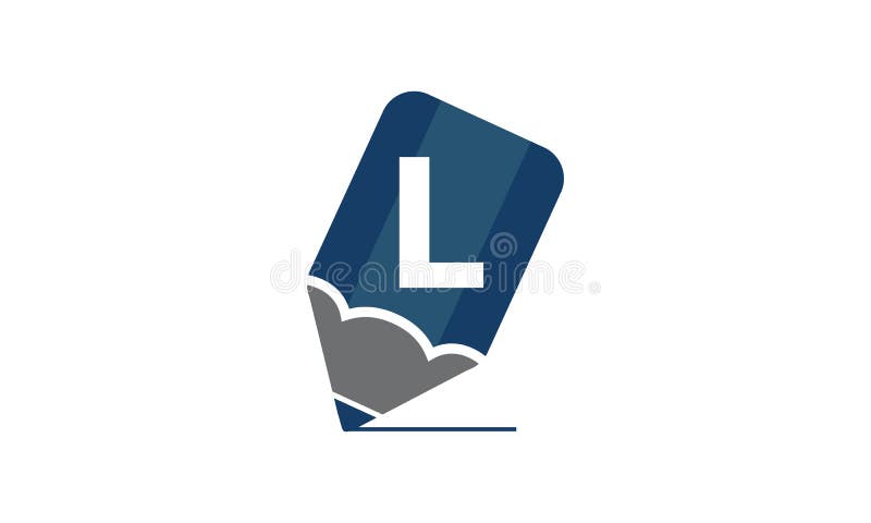Pencil Initial L stock vector. Illustration of literature - 103303378