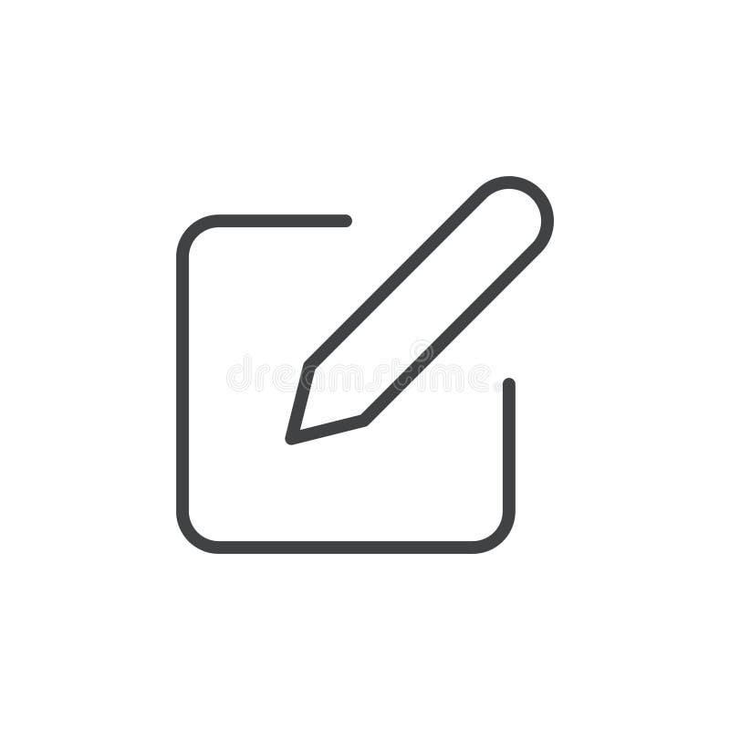 A Pencil Inside a Square, Symbolizing the Ability To Edit or Modify ...