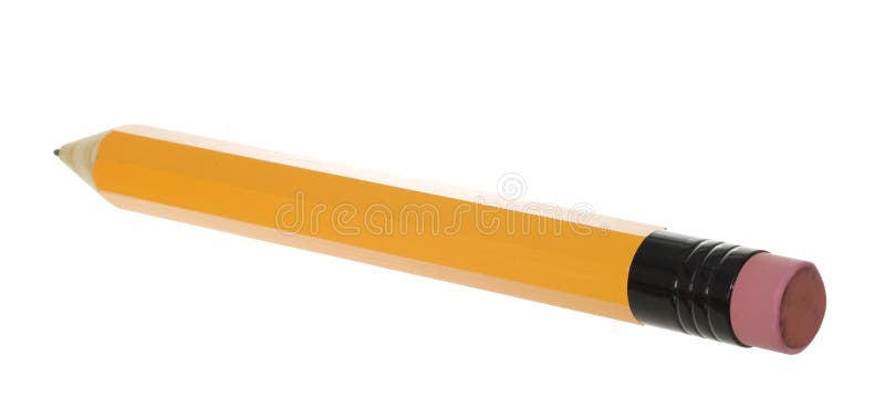 Pencil Isolated, Angle View Stock Photo - Image of lead, pink: 20584952