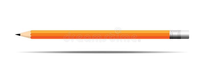 Pencil Isolated on White Background. Vector Illustration Stock ...