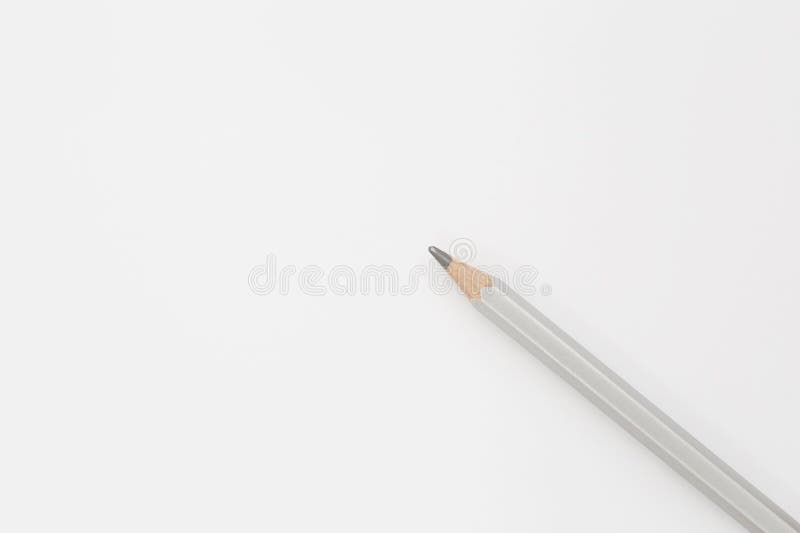 Pencil Laying on White Blank Sheet of Paper Stock Photo - Image of ...