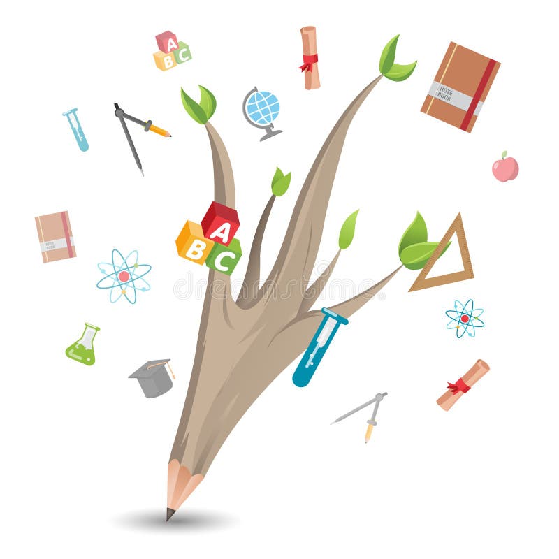 Tree Education Logo, Early Book Reader Icon, School Knowledge Symbol ...