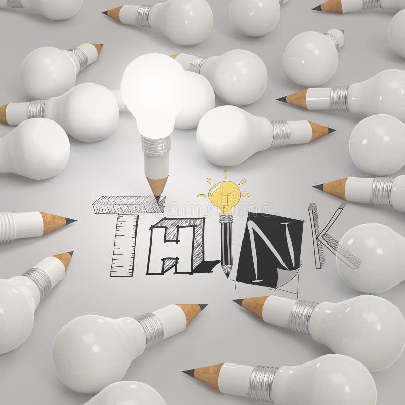 3d word think stock illustration. Illustration of concentrate - 44240848