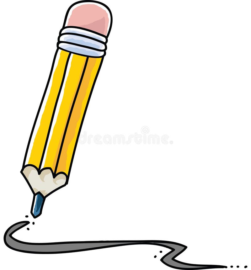Pencil Line stock illustration. Illustration of eraser - 41750486