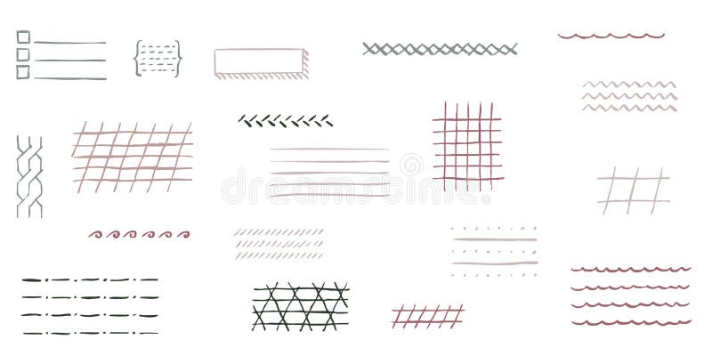 Pencil Line Drawn Square and Stripe Pattern for Note Pages and ...