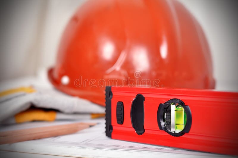 Pencil and line level stock image. Image of education - 41575785