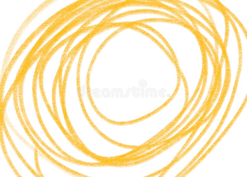 Pencil Line Scribble Doodle in Yellow Orange Red Tangle Busy Concept ...