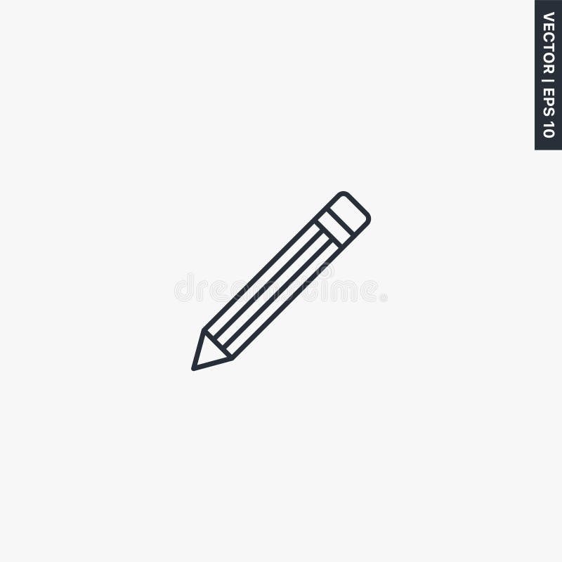 Pencil, Linear Style Sign for Mobile Concept and Web Design Stock ...