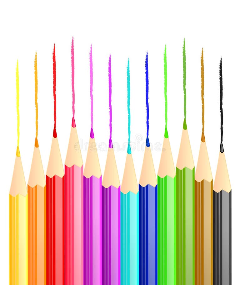 Colored Pencil Lines Stock Illustrations – 2,829 Colored Pencil Lines ...
