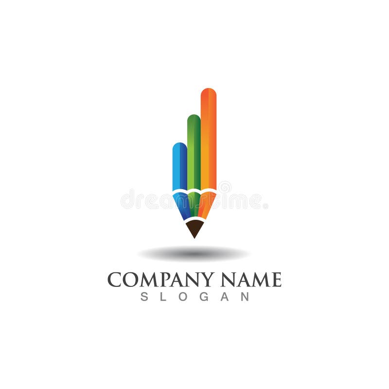 Pencil Logo Creative Design Inspiration or Education Template Vector ...