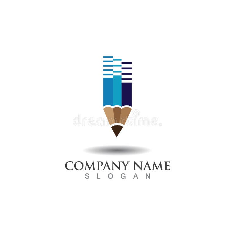 Pencil Logo Creative Design Inspiration or Education Template Vector ...