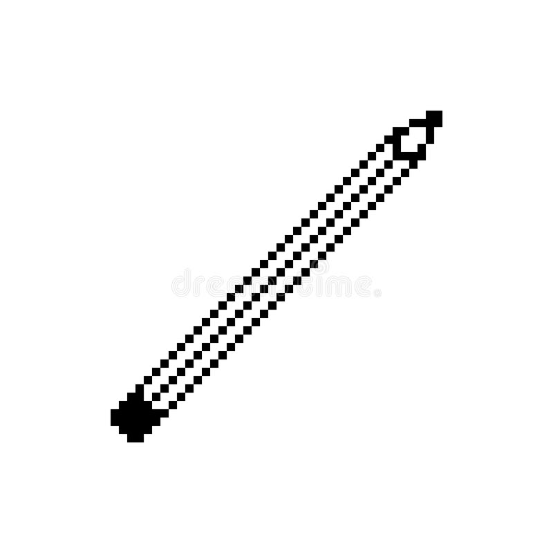 Pencil Logo Icon in Pixel Art Stock Vector - Illustration of drawing ...
