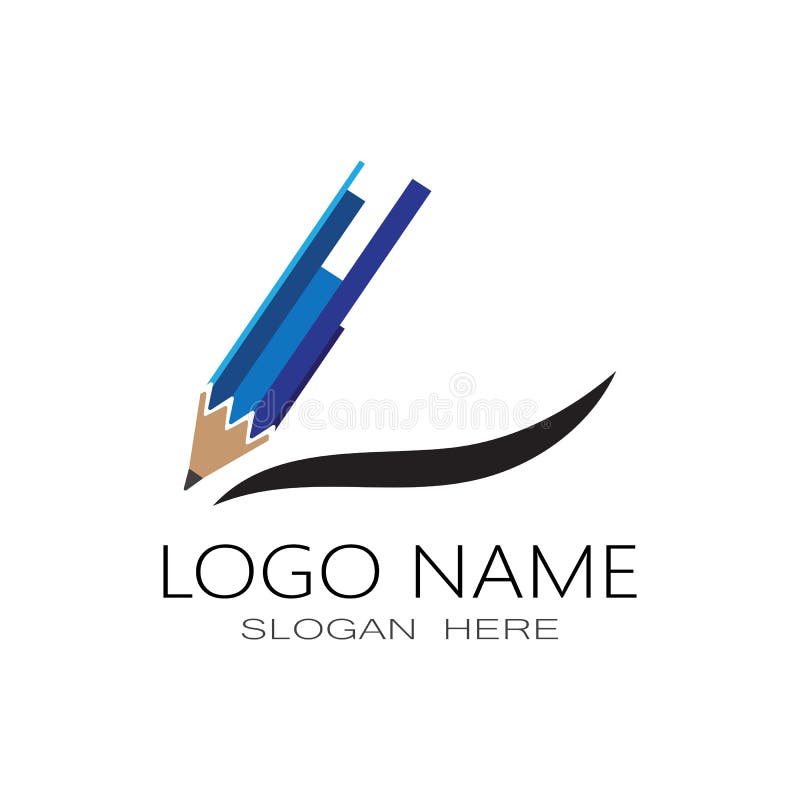 Pencil Logo Template Vector Symbol Design Stock Vector - Illustration ...