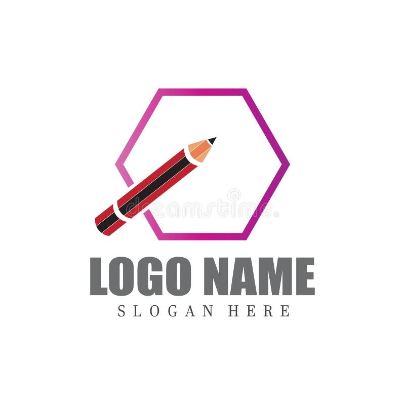 Pencil Logo Vector Icon Template Illustration Stock Vector ...