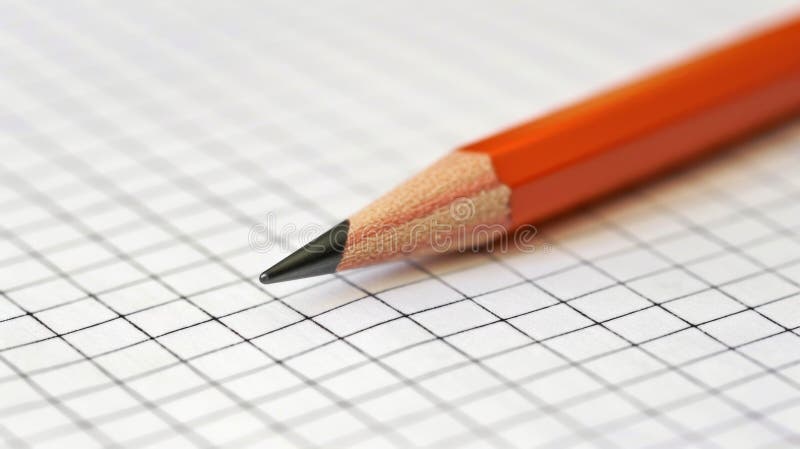 Pencil Lying on Graph Paper Stock Photo - Image of lines, accuracy ...