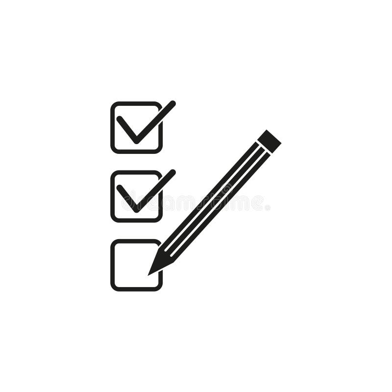 Pencil Mark Icon. Selection Icon. Vector Illustration. EPS 10 Stock ...