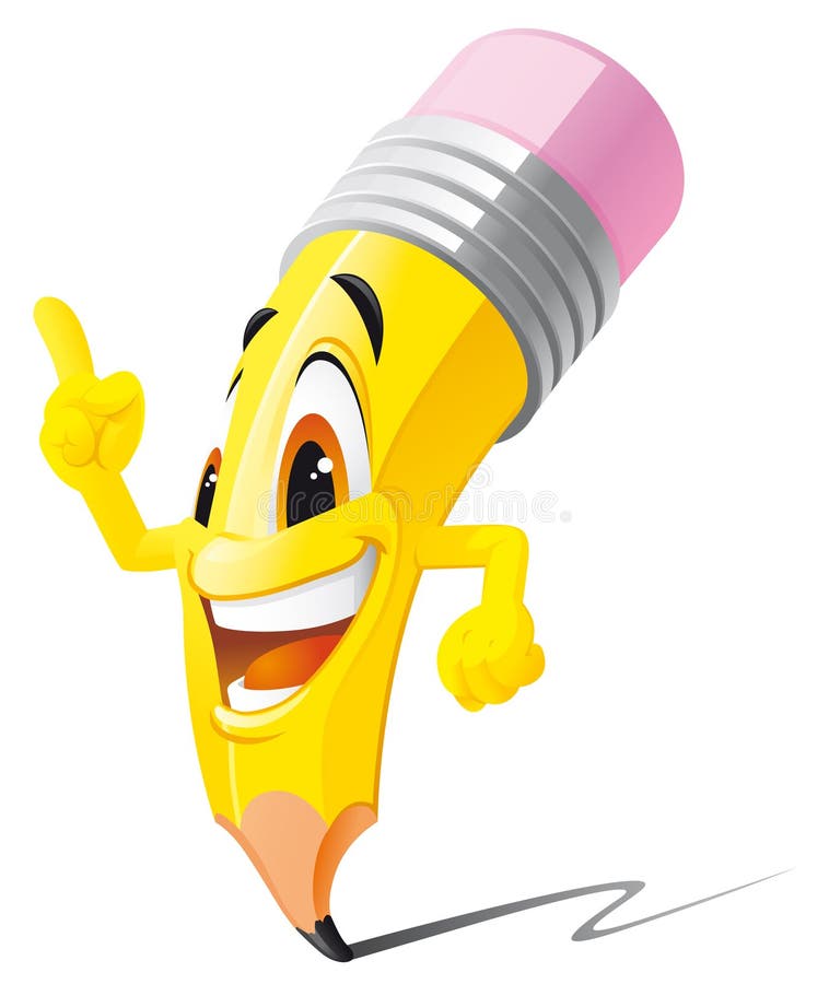 Pencil mascot man stock vector. Illustration of clip - 23931043
