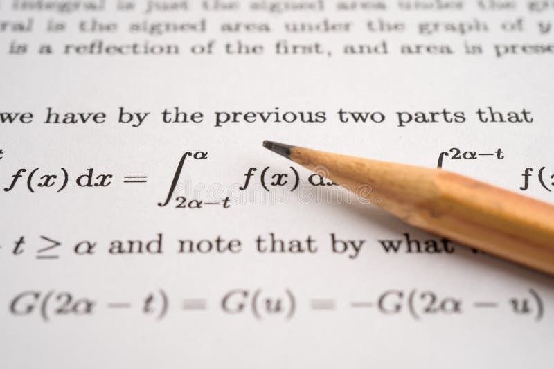 Pencil on Mathematic Formula Exercise Test Paper in Education School ...
