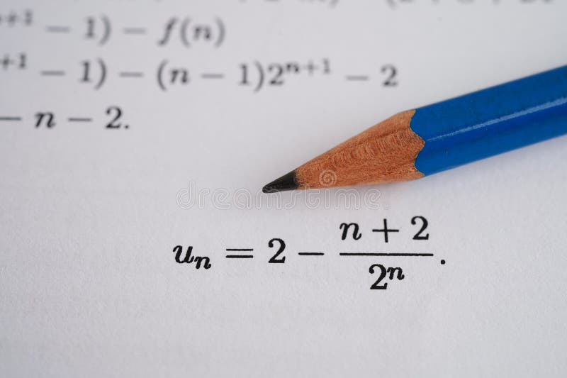 Pencil on Mathematic Formula Exercise Test Paper in Education School ...