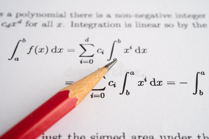 Pencil on Mathematic Formula Exercise Test Paper in Education School ...