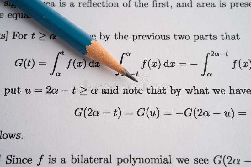 Pencil on Mathematic Formula Exercise Test Paper in Education School ...