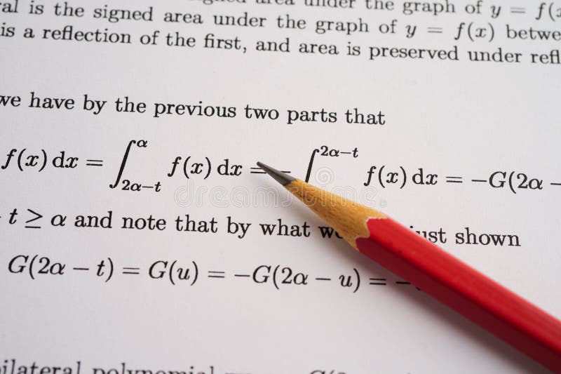 Pencil on Mathematic Formula Exercise Test Paper in Education School ...
