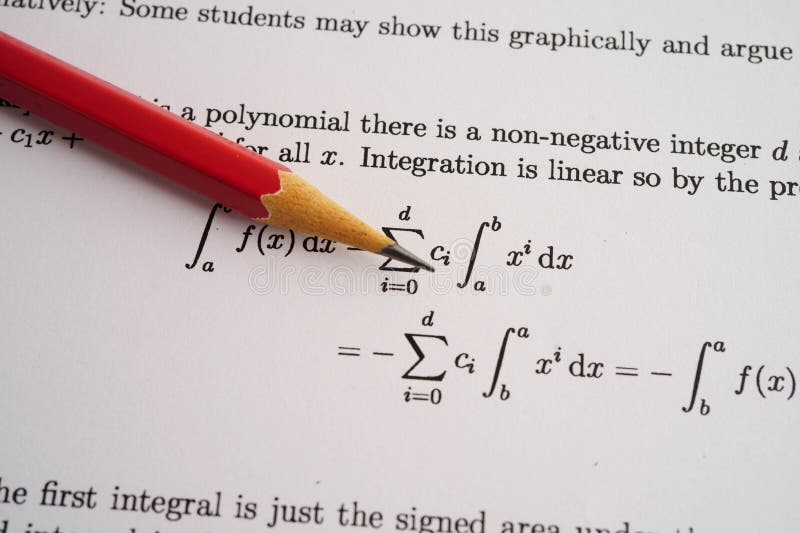 Pencil on Mathematic Formula Exercise Test Paper in Education School ...