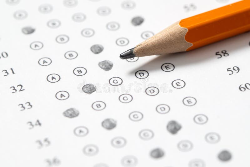 Pencil Marking Answers Multiple Choice Test Form Stock Photos - Free ...