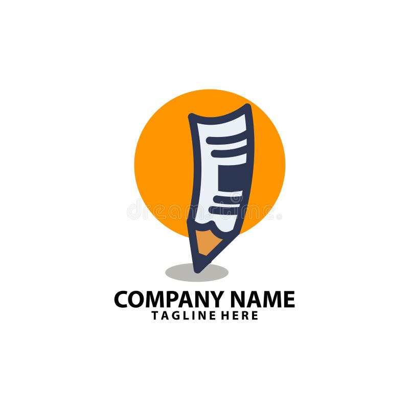 Pencil Newspaper Logo Design Vector Stock Illustration - Illustration ...