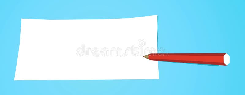 Pencil with note stock illustration. Illustration of white - 9134221