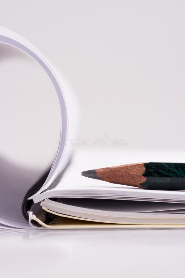 Pencil and note book stock image. Image of aiming, handbook - 1631371