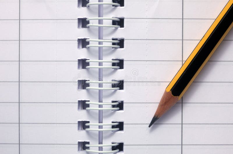 Pencil on note book stock image. Image of draw, office - 94461241