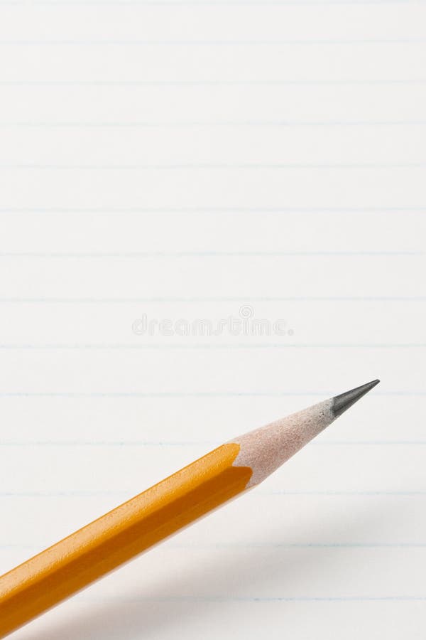 Pencil on Note Pad stock photo. Image of pencil, single - 15190998